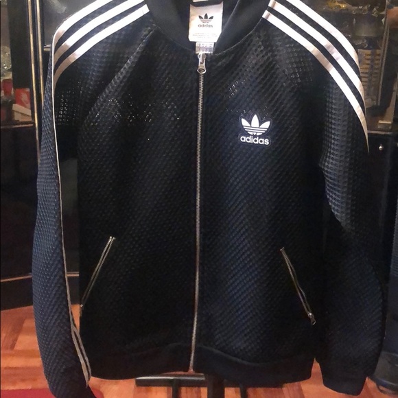 adidas | Tops | Adidas Fishnet Track Jacket | Poshmark